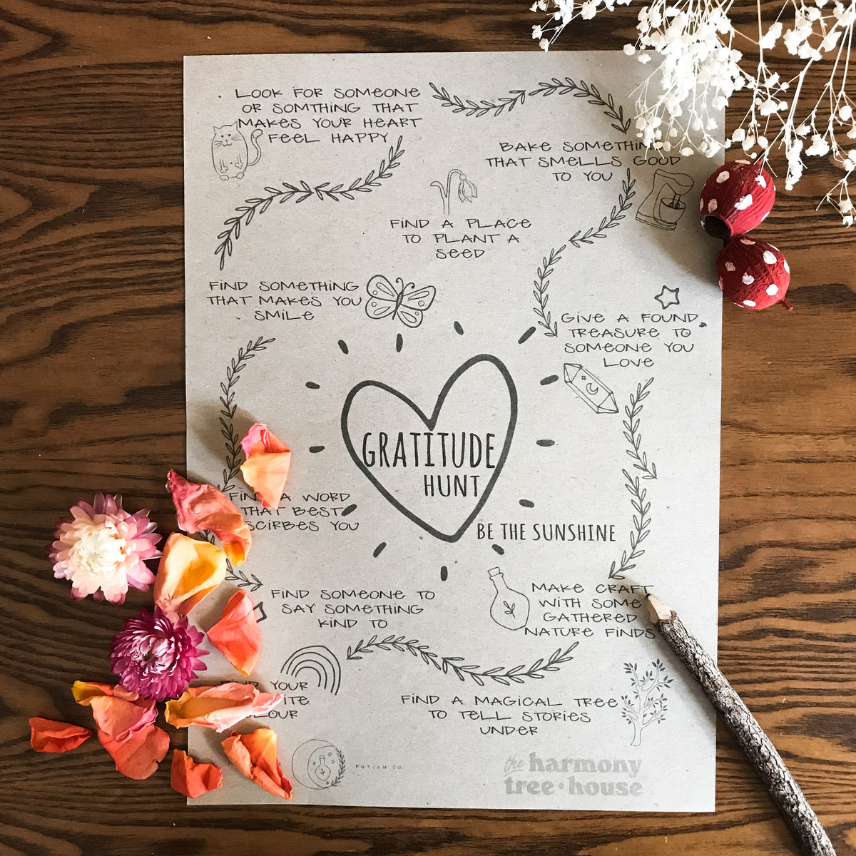 Gratitude Mindful Map - Digital Download - Free – The Little Potion Co